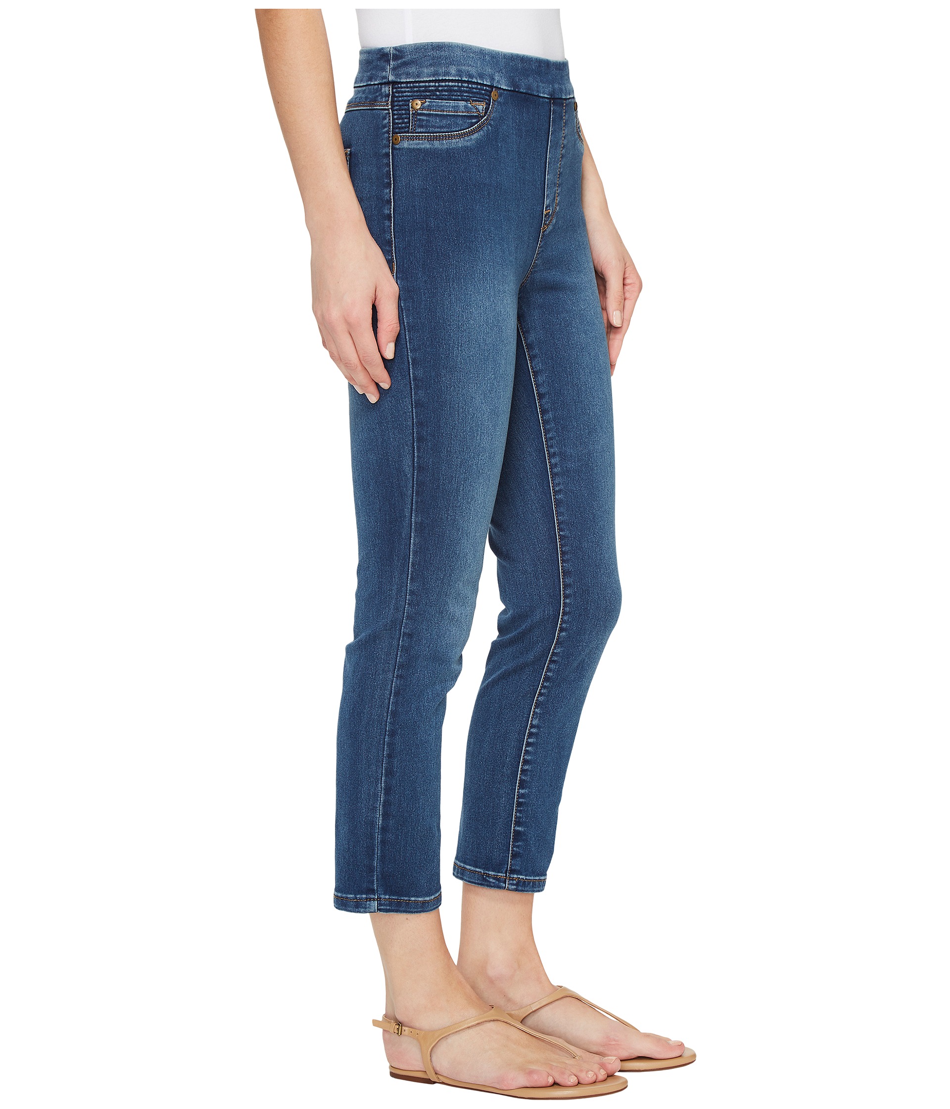 Tribal Pull-On 25" Dream Jeans Capris in Retro Blue at Zappos.com